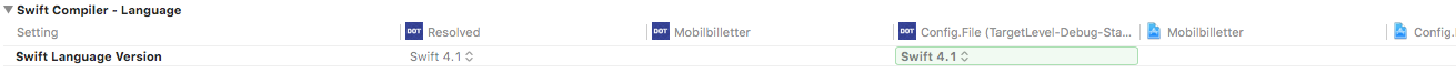 SWIFT_VERSION not being set in pods when its value is set in the project by xcconfig files ...