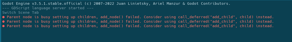 Use "call_deferred()" instead of "add_child()" error when autosaving. · Issue #69675 ...