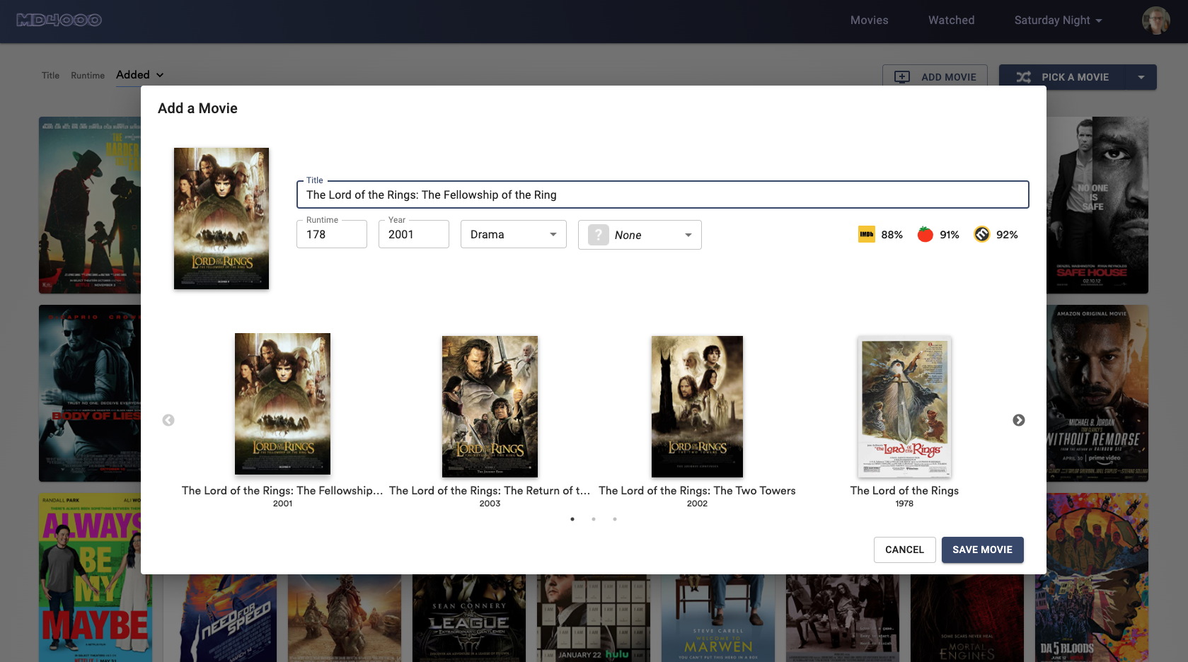 GitHub - jsaelhof/movie-picker: Next.js test app. Keeps a list of ...