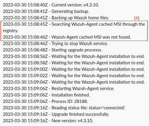 A failed Windows WPK upgrade leaves an incorrect Wazuh version in Windows registry · Issue ...