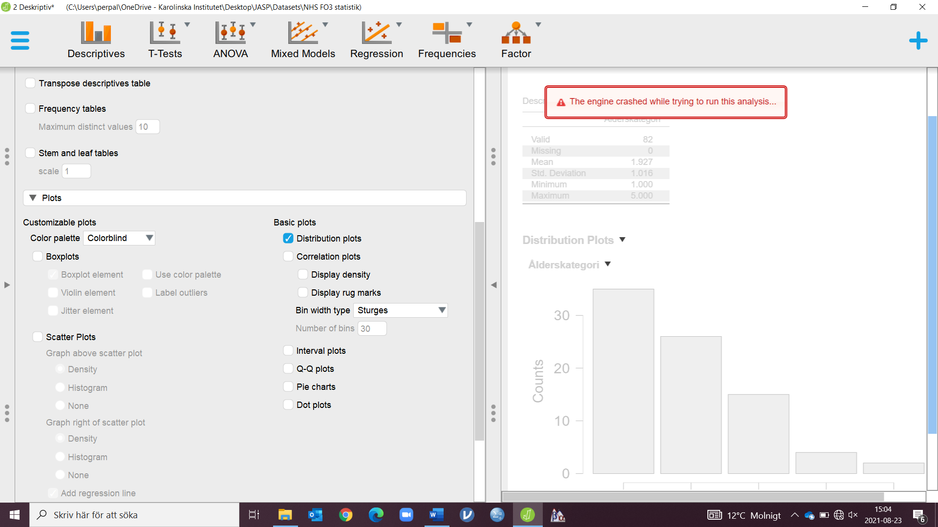 Notification "Engine crashed" · Issue #1396 · jasp-stats/jasp-issues · GitHub