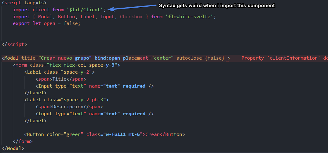 weird syntax hilight · Issue #1627 · sveltejs/language-tools · GitHub