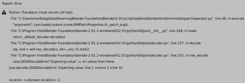 IfcPatch Recipe Optimise error message · Issue #1393 · IfcOpenShell/IfcOpenShell · GitHub