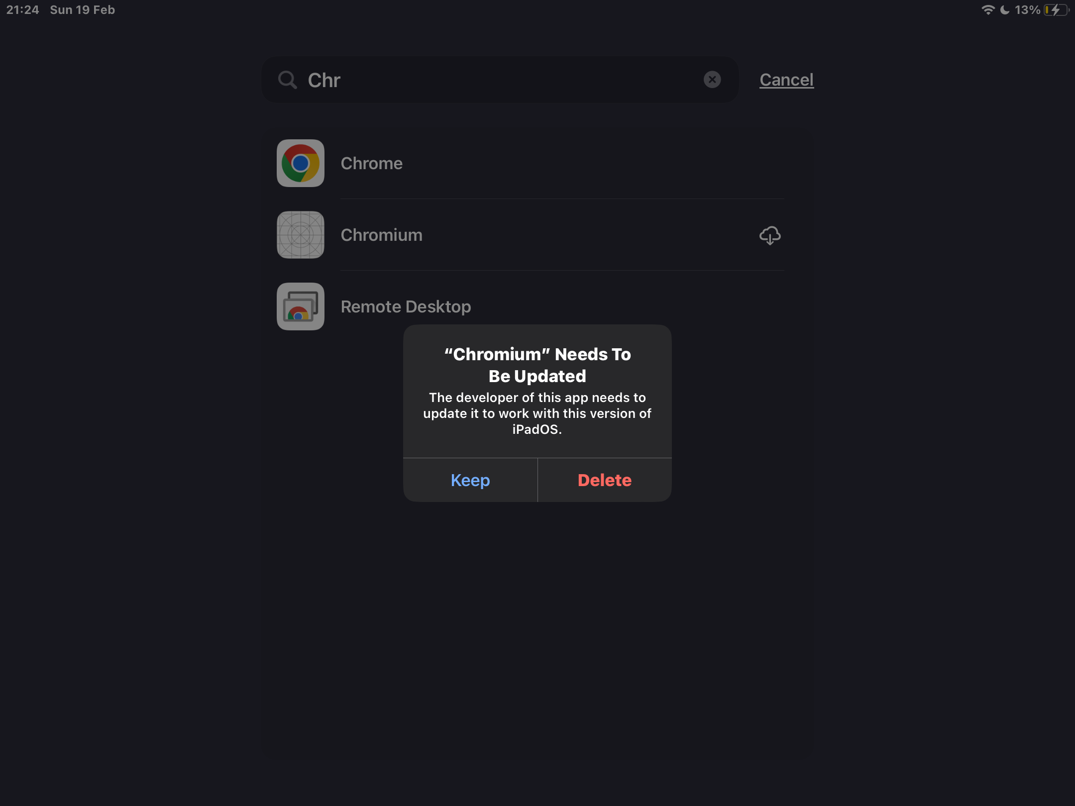 Not Working On Newer Ios · Issue 2 · Thenightmancodethchromium Ios · Github 