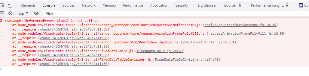 "Global is not defined" in React Vite app · Issue #673 · schrodinger/fixed-data-table-2 · GitHub