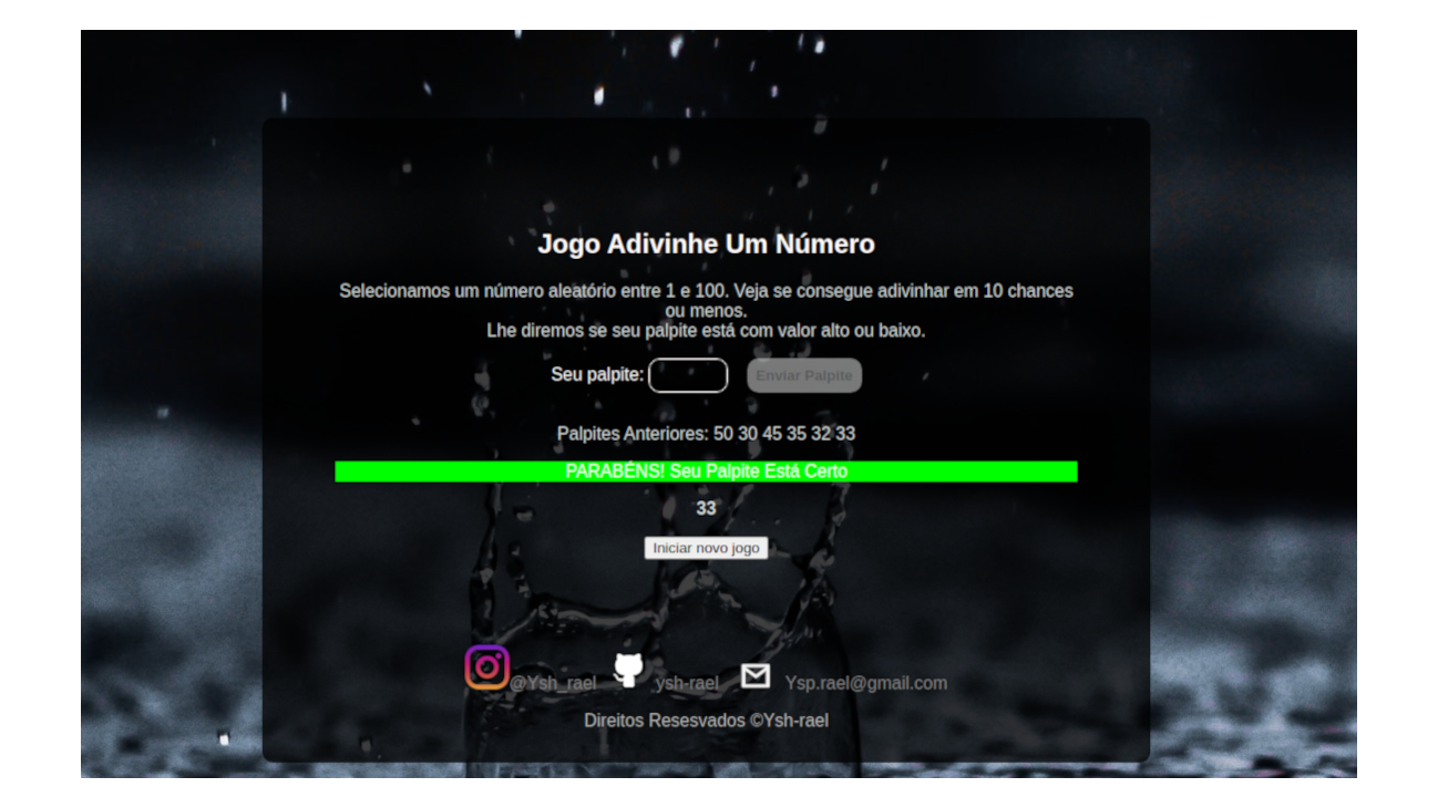 GitHub - ysh-rael/Adivinhe-O-Numero: Um jogo em que um número aleatório entre 1 e 100 é ...