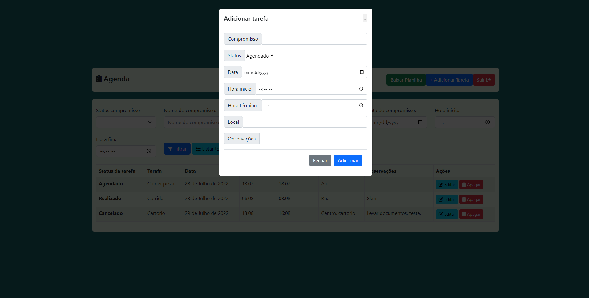 GitHub - WendSant/desafio-agenda