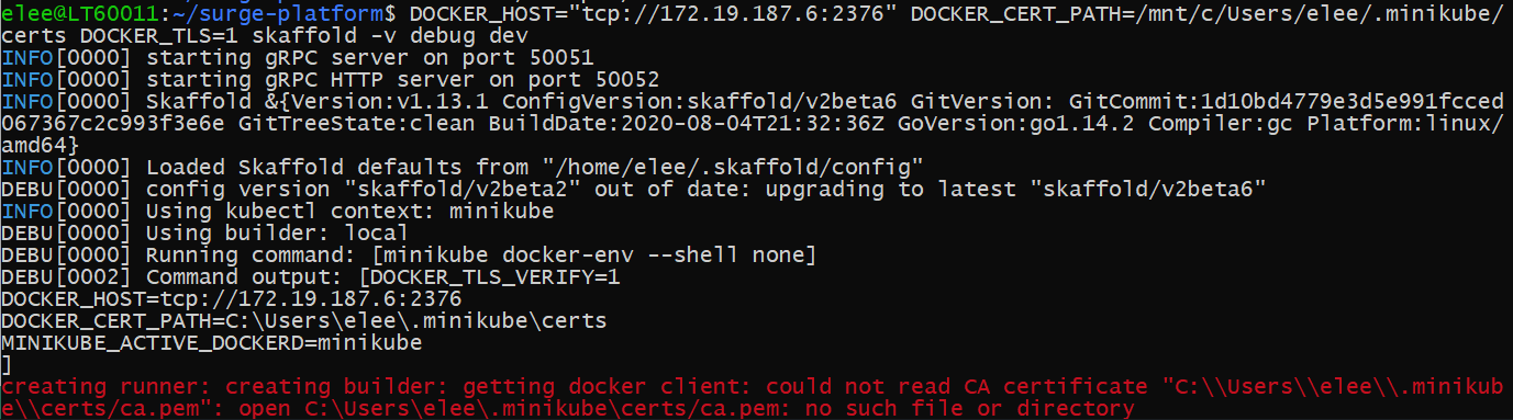 Skaffold not working in WSL 2 Ubuntu · Issue #4687 · GoogleContainerTools/skaffold · GitHub