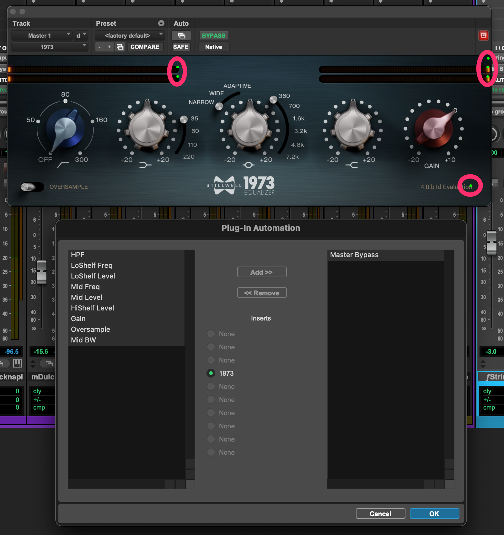 Setting a control's parameter index to kNoParameter makes its automation indicator light in Pro ...