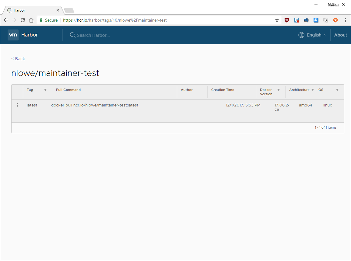 MAINTAINER is deprecated, new format does not display in UI · Issue #3733 · goharbor/harbor · GitHub