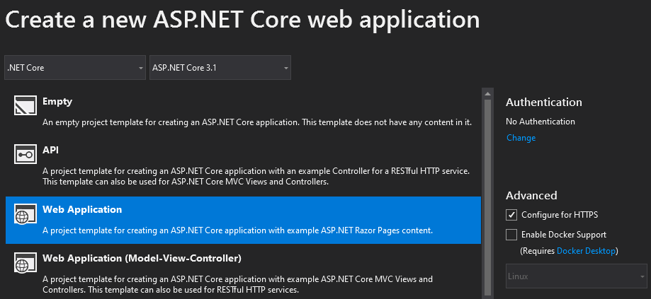Web Application template has 15 analyzer issues (3.1) · Issue #17931 · dotnet/aspnetcore · GitHub
