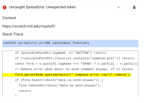 Scratch Addons isn't working · Issue #2393 · ScratchAddons ...