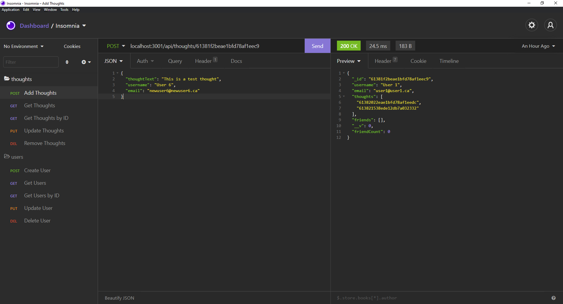 GitHub - sudbatra/Social-Network-API