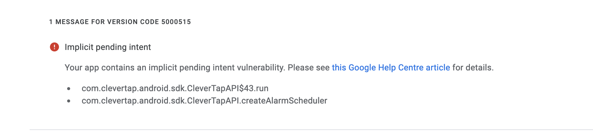 SDK has the Implicit PendingIntent Vulnerability · Issue #232 · CleverTap/clevertap-android-sdk ...