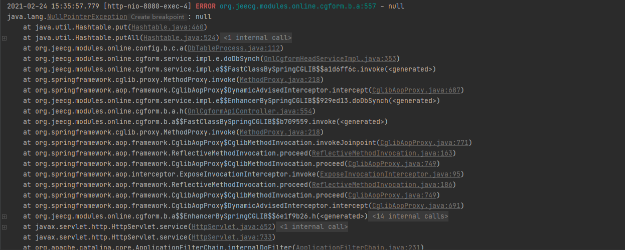 online表单开发新增表或者强制同步数据库的时候无法在数据库建表 · Issue #2293 · jeecgboot/JeecgBoot · GitHub