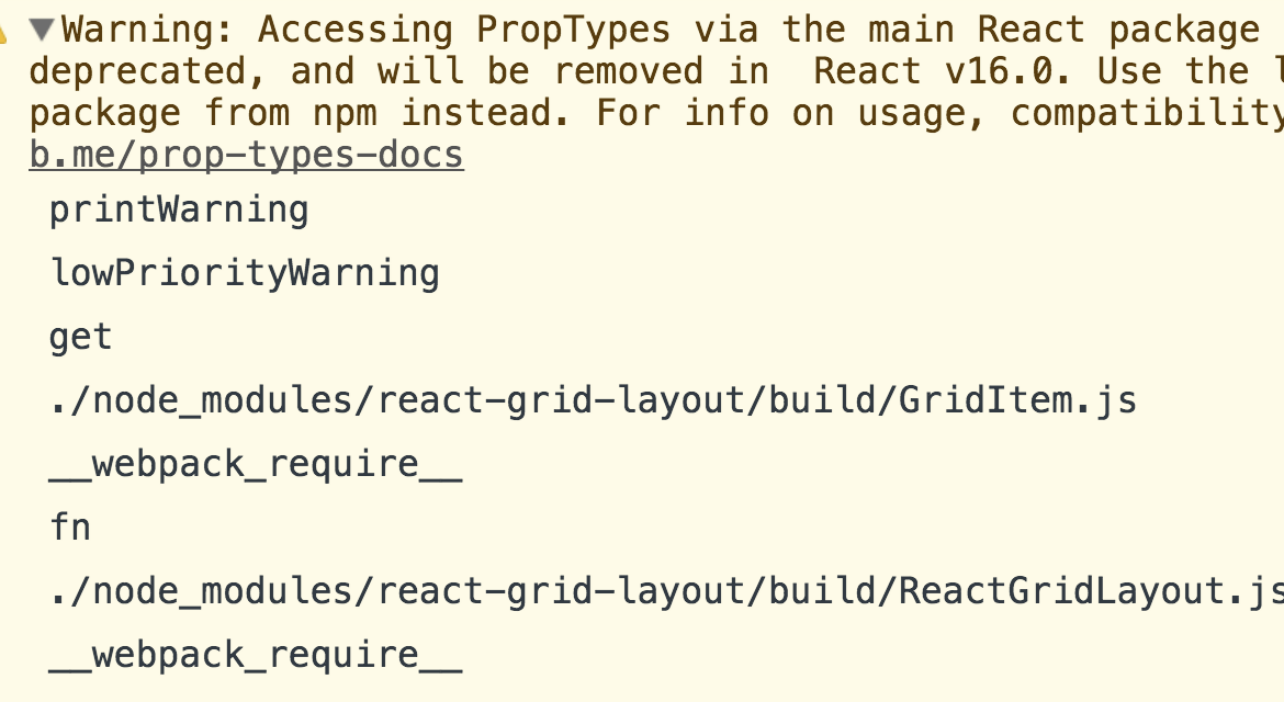 0146 Calling Proptypes Validators Directly Is No Longer Support · Issue 584 · React Grid