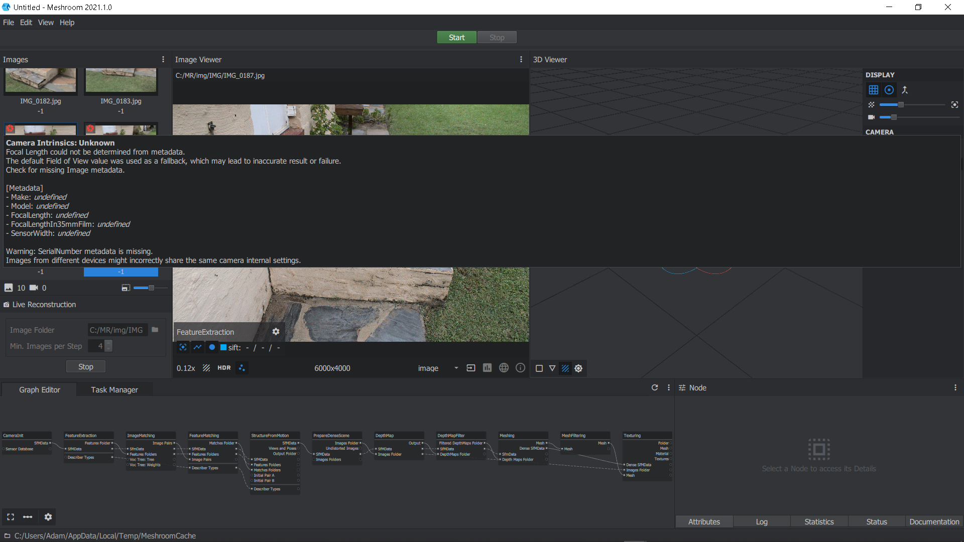 Meshroom2021.1.0 - CameraInit error · Issue #1328 · alicevision/Meshroom · GitHub