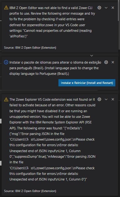 "Error encountered while activating and initializing logger! Error: Error parsing JSON in the ...