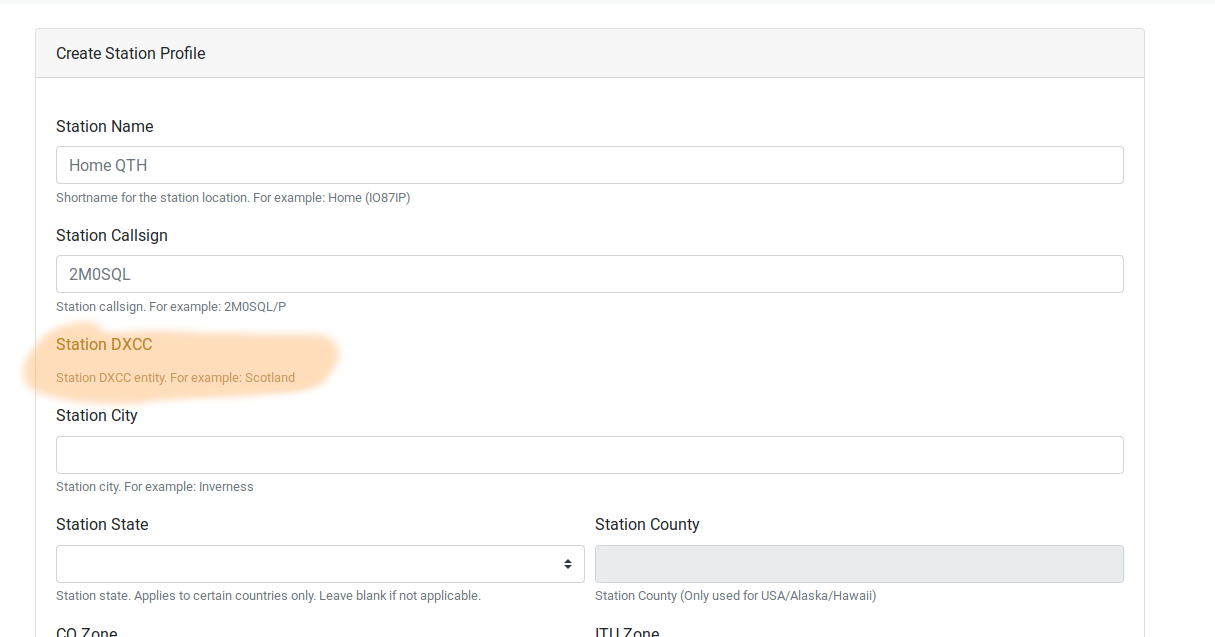 Unable to create station profile due to missing field dxcc · Issue #893 · magicbug/Cloudlog · GitHub