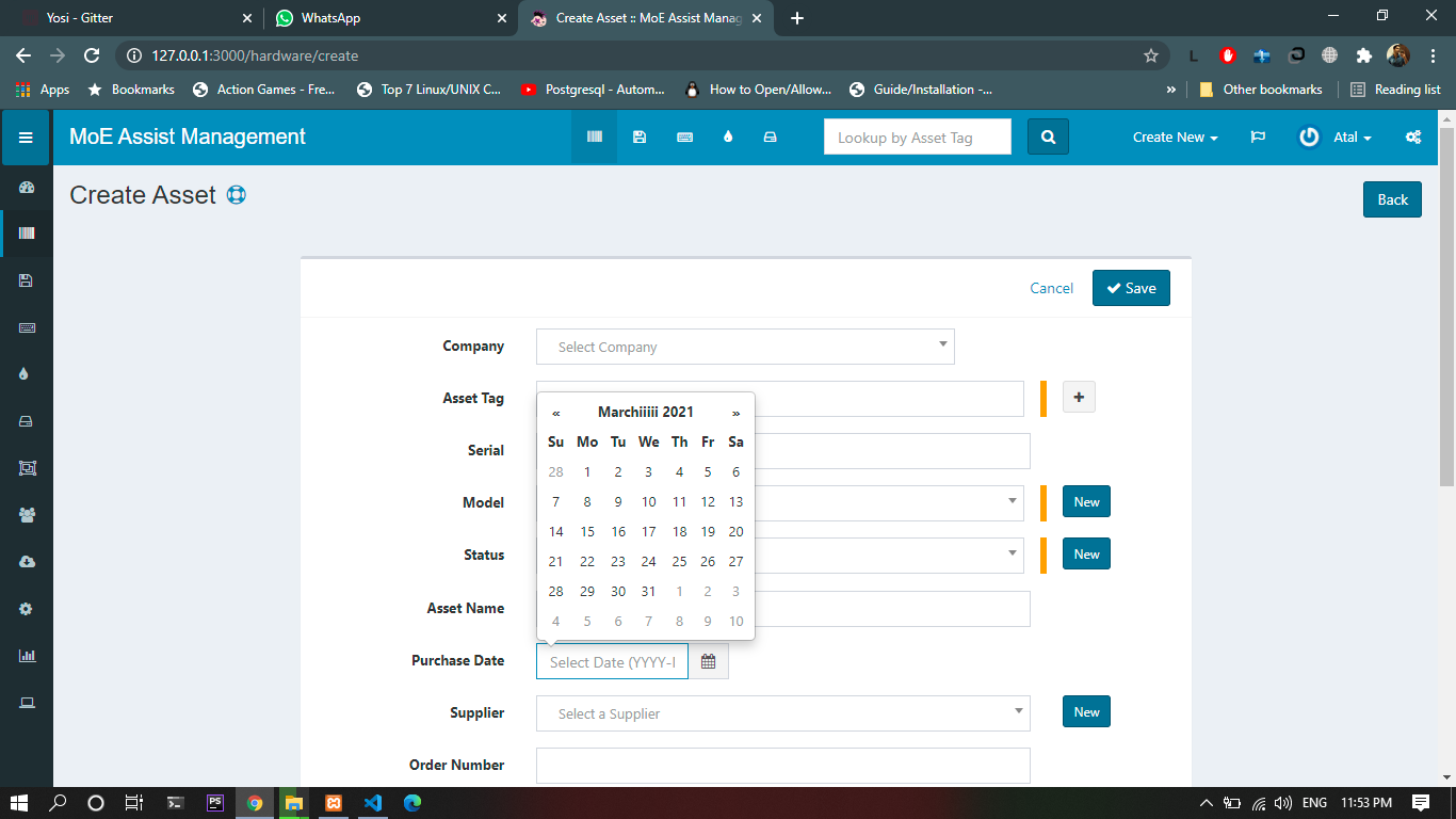 Datepicker does not change base on localization · Issue #9337 · snipe/snipe-it · GitHub