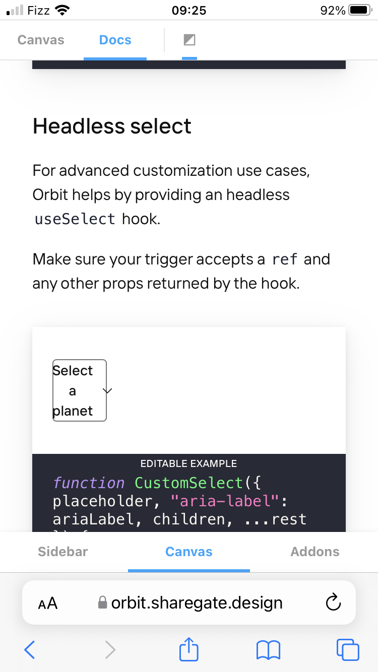 🐛 Documentation headless select example is broken on mobile · Issue #819 · workleap/sg-orbit ...