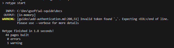 Invalid token found `,`. Expecting /end of line. · Issue #622 · retypeapp/retype · GitHub