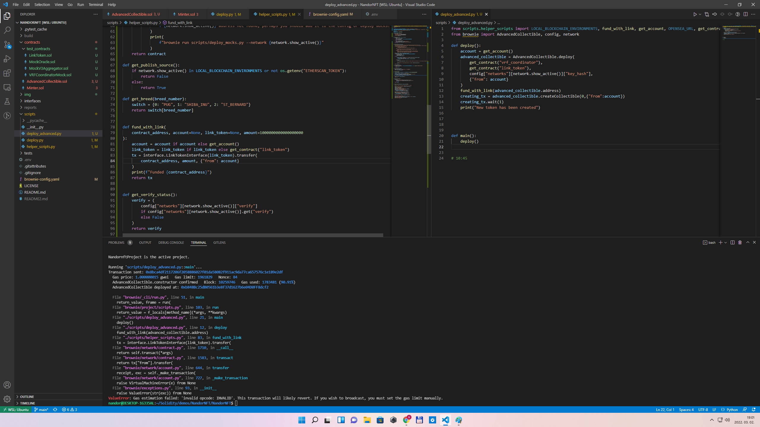 Gas estimation failed: 'execution reverted' · Issue #82 · PatrickAlphaC/nft-mix · GitHub