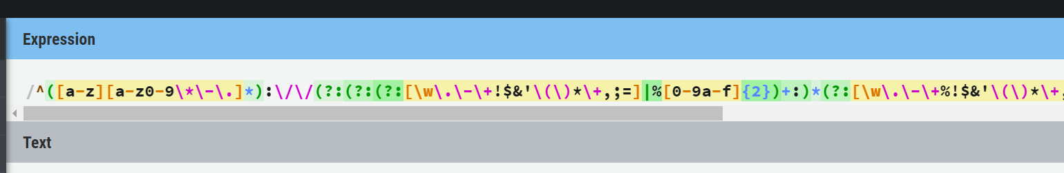 Better syntax highlighting of regular expression grammars · Issue #62114 · microsoft/vscode · GitHub