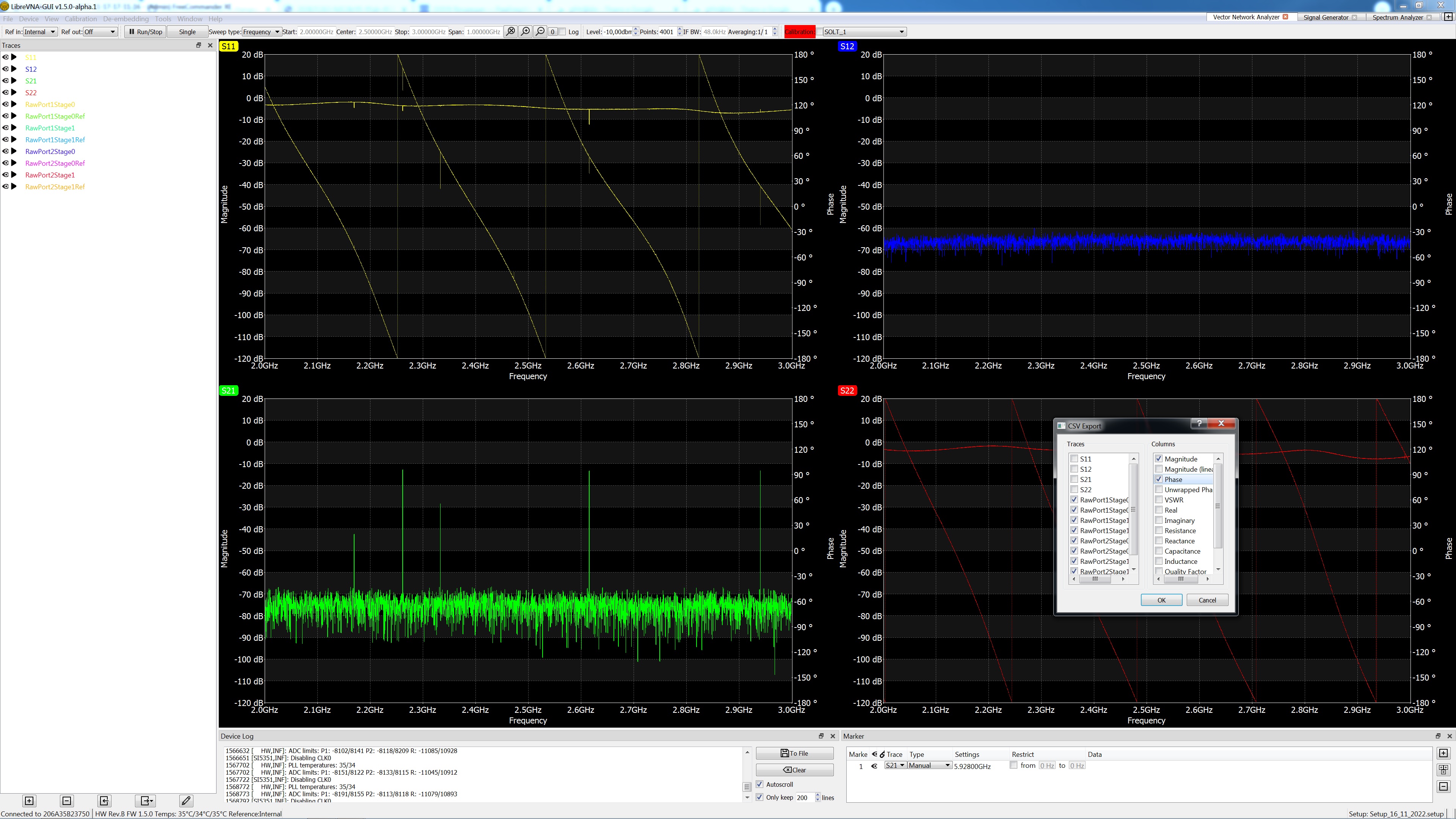 When the scan range is changed, point parasitic changes in the dynamic range appear. · Issue ...