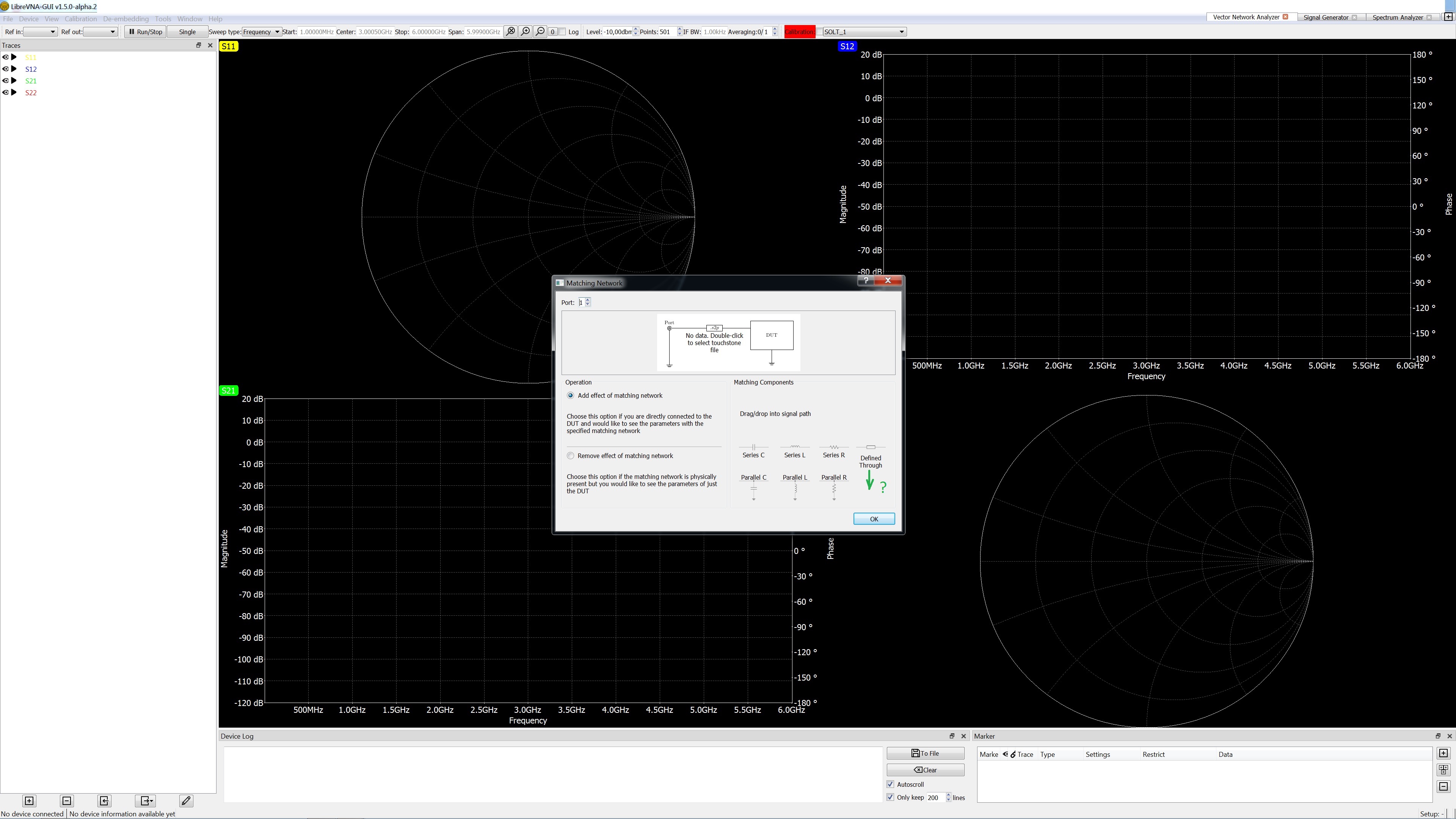 Add to the Matching Network menu the parallel defined in the touchstone file (s2p). · Issue #167 ...