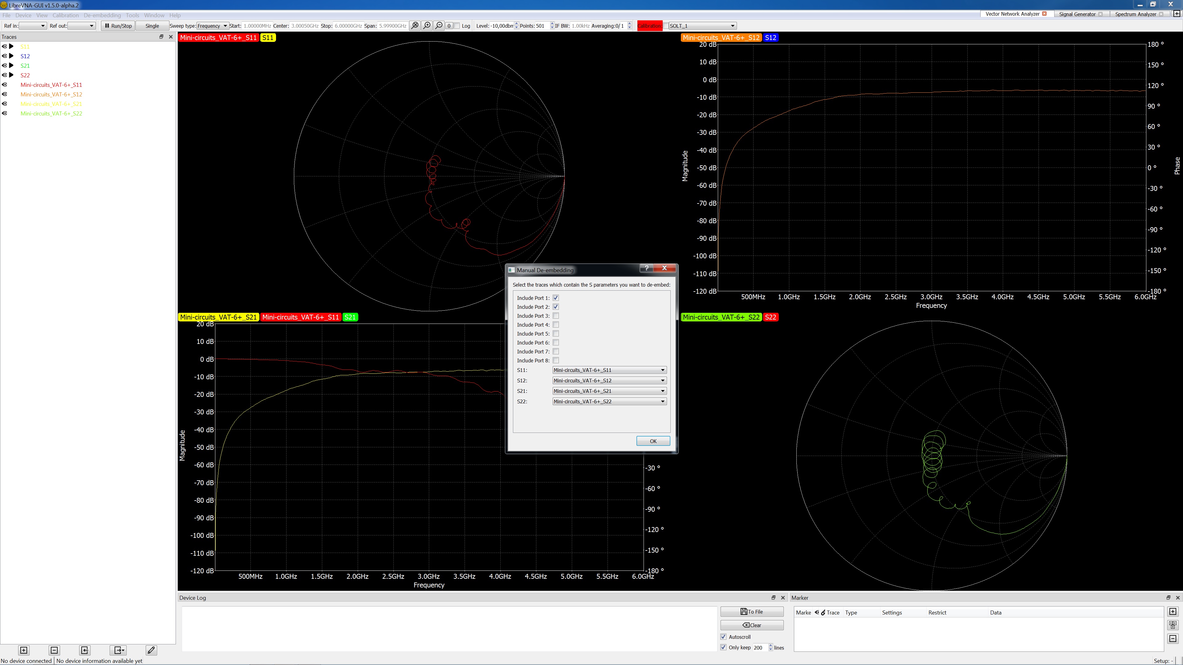 Add to the Matching Network menu the parallel defined in the touchstone ...