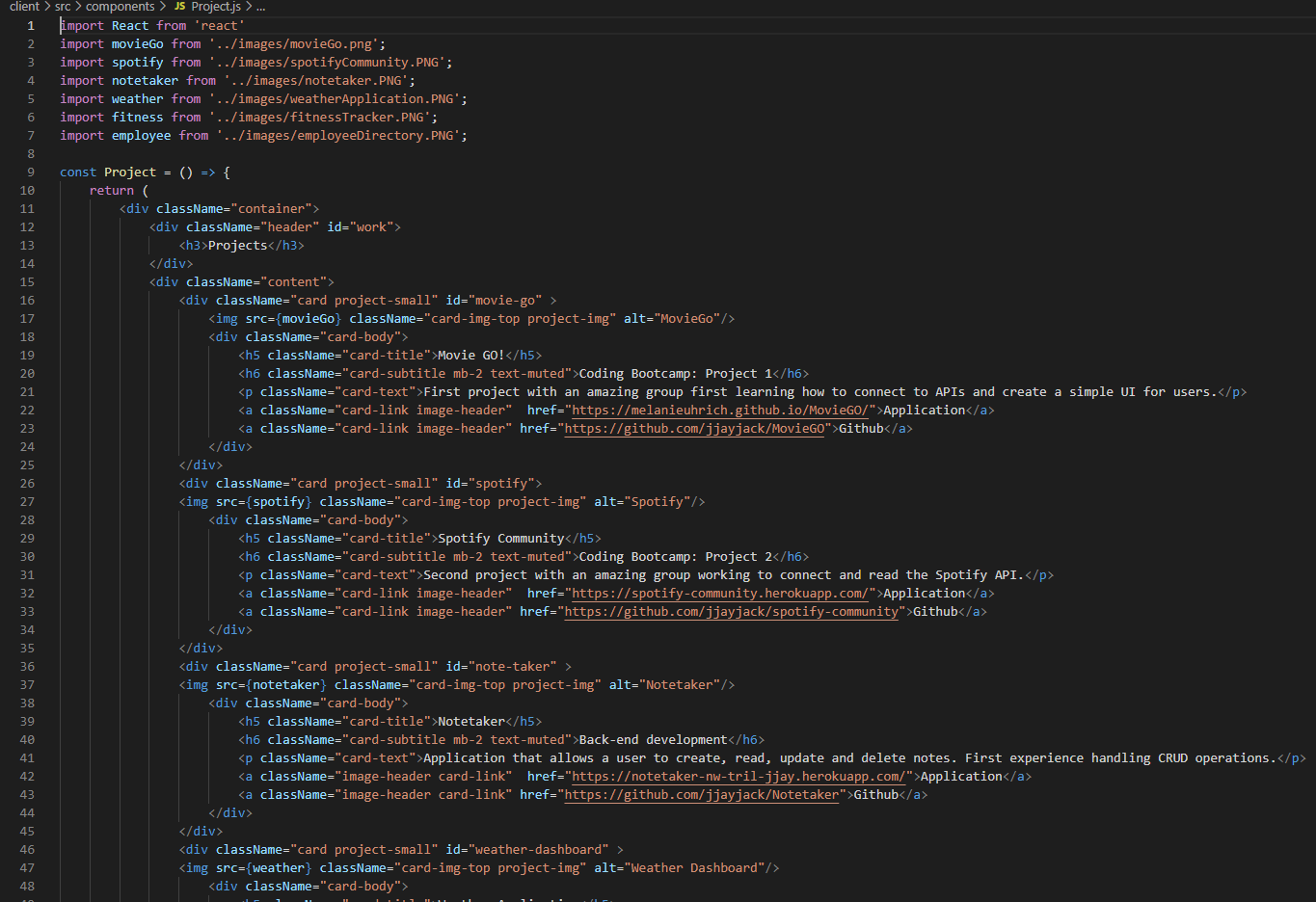 GitHub - jjayjack/React_Portfolio