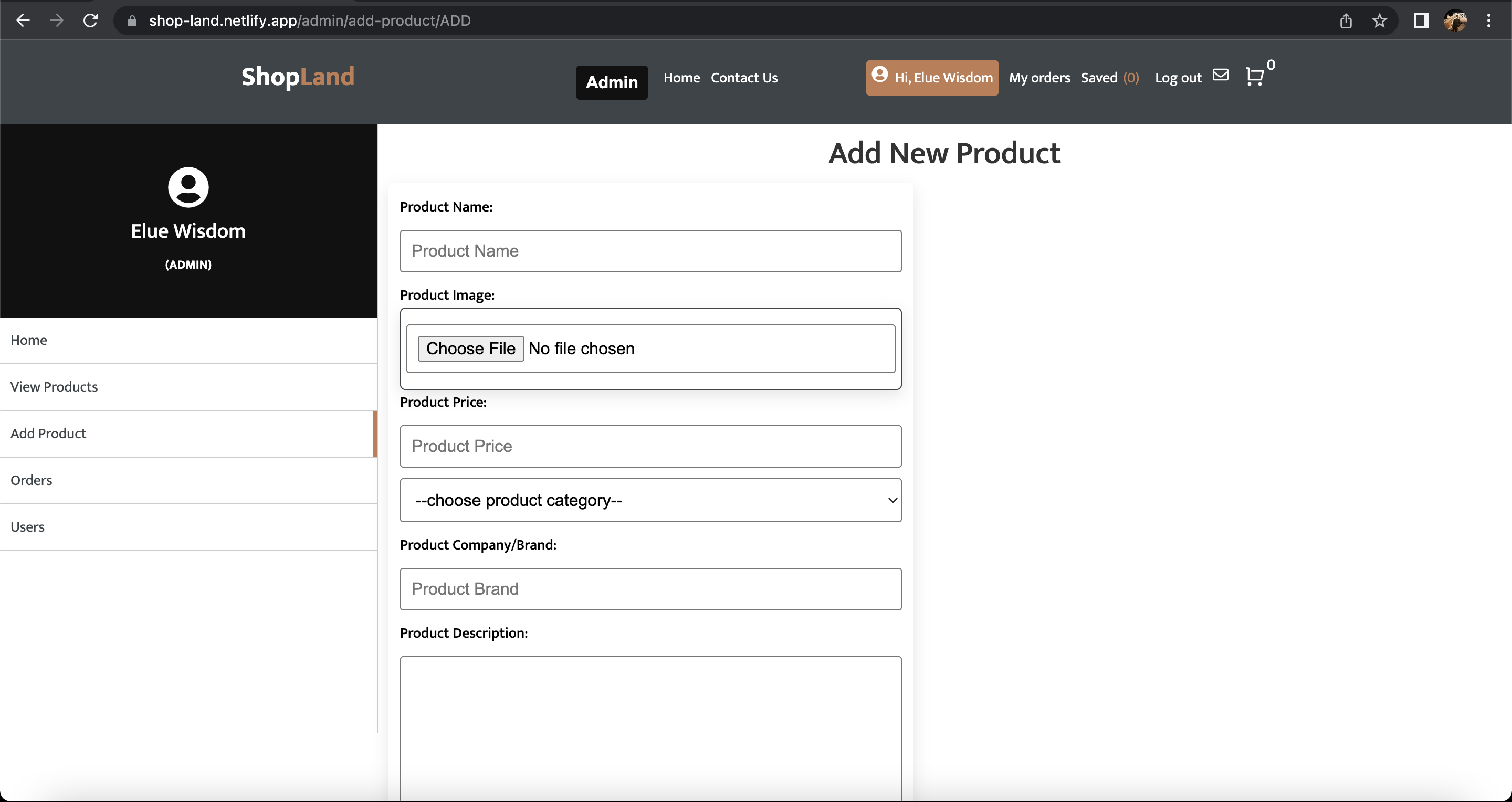 GitHub - Elue-dev/ShopLand