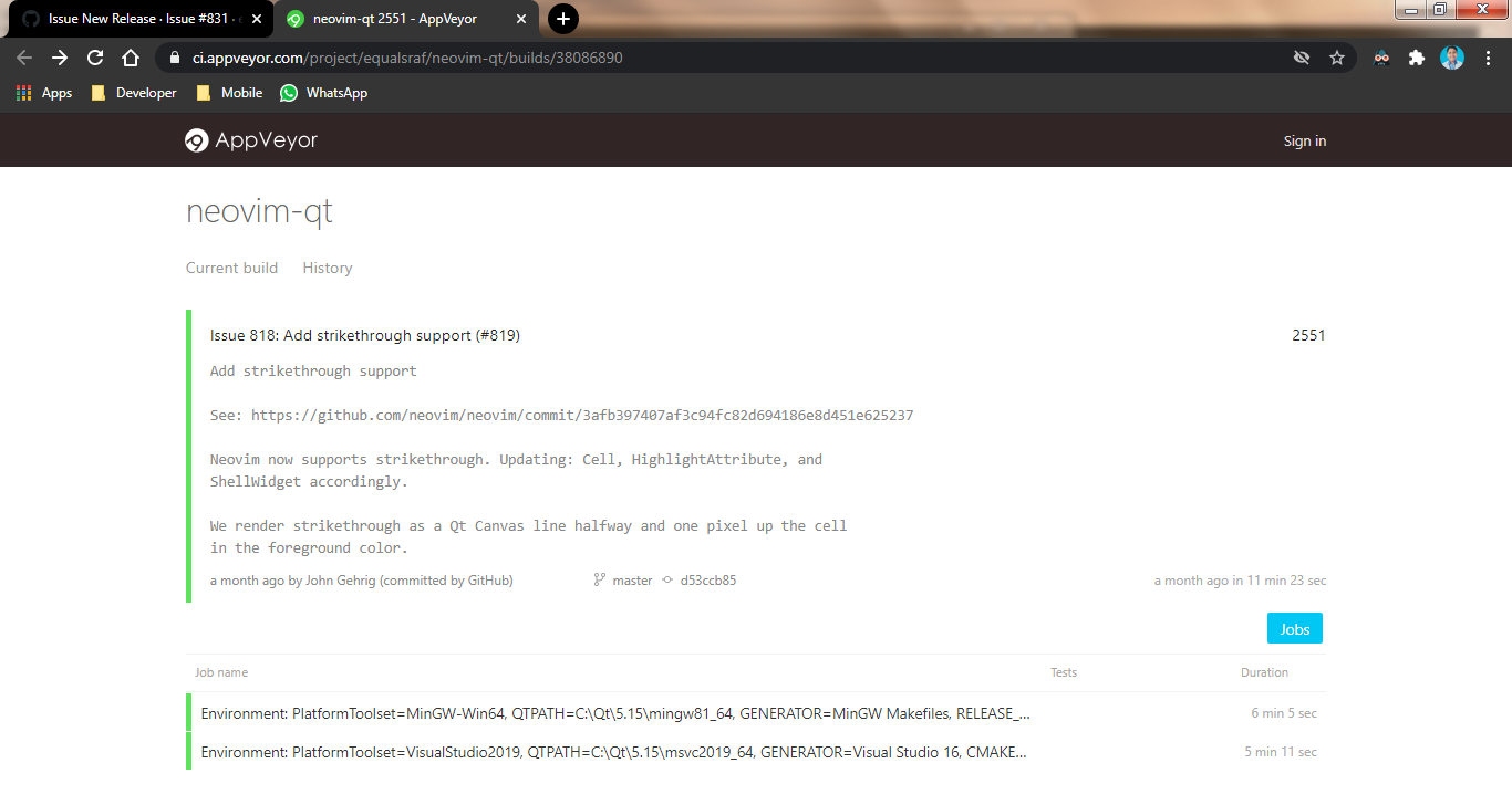 Issue New Release · Issue #831 · equalsraf/neovim-qt · GitHub