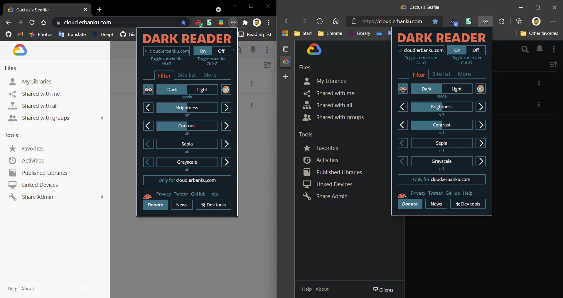 [Bug] Cannot enable Dark Reader in a website on Google Chrome, but I ...