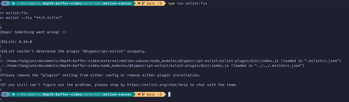 ESLint Conflict in submodule · Issue #797 · motion-canvas/motion-canvas · GitHub