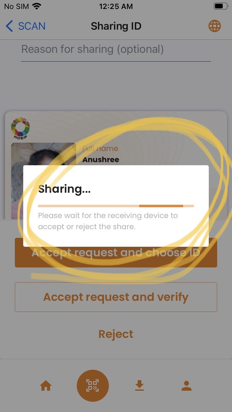 A successful face match is not displaying the message in sharing device. · Issue #302 · mosip ...