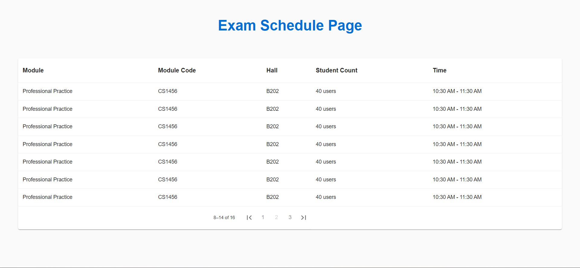 Improve Table Pagination Actions in Schedule Page to match the updated UI Design · Issue #56 ...