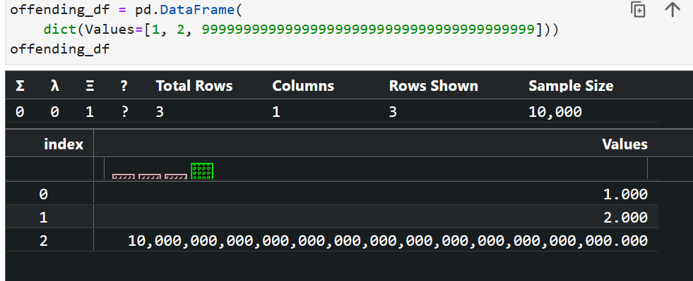 integer value 99999999999999999999999 is taken as 10,000,000,000,000,000,000,000 · Issue #72 ...