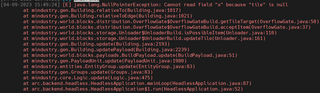 Unloader crash · Issue #8495 · Anuken/Mindustry · GitHub