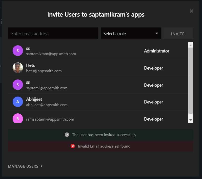 [Bug] App sharing invite error · Issue #6785 · appsmithorg/appsmith · GitHub