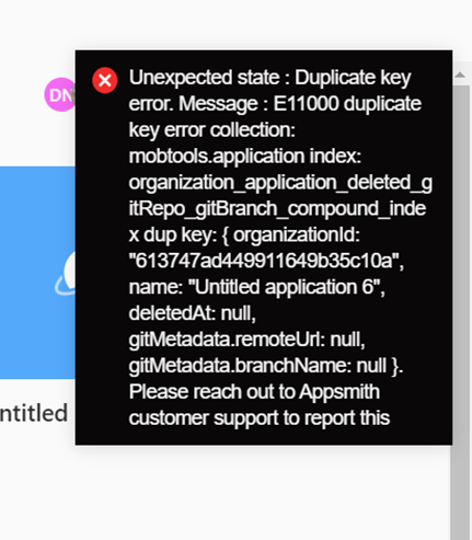 [Bug] Change the error message for duplicate app name in collaborated org · Issue #7401 ...
