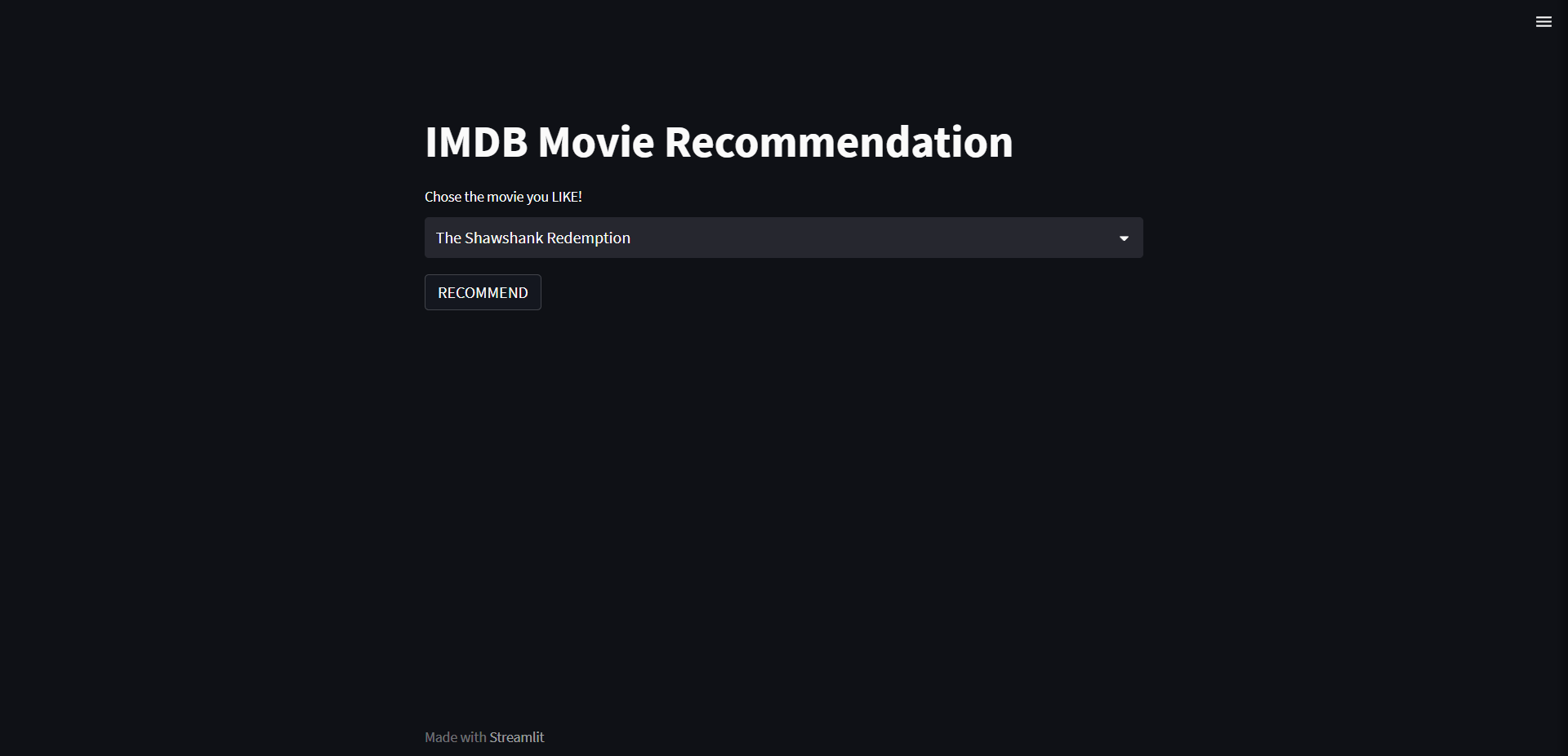 GitHub - Nikhil1771/IMDB-top-1000-Recommendation-system: Created a recommendation system by ...