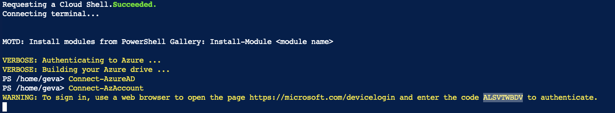 Unable to execute aad-register.ps1 using Azure Cloud Shell · Issue #653 · Azure/Industrial-IoT ...