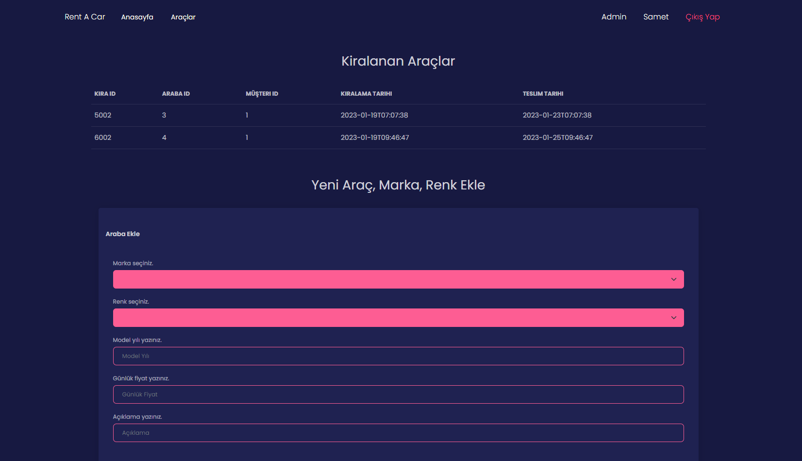 GitHub - samettunay/rent-a-car-frontend-with-angular: Engin Demiroğ Yazılım Geliştirici ...
