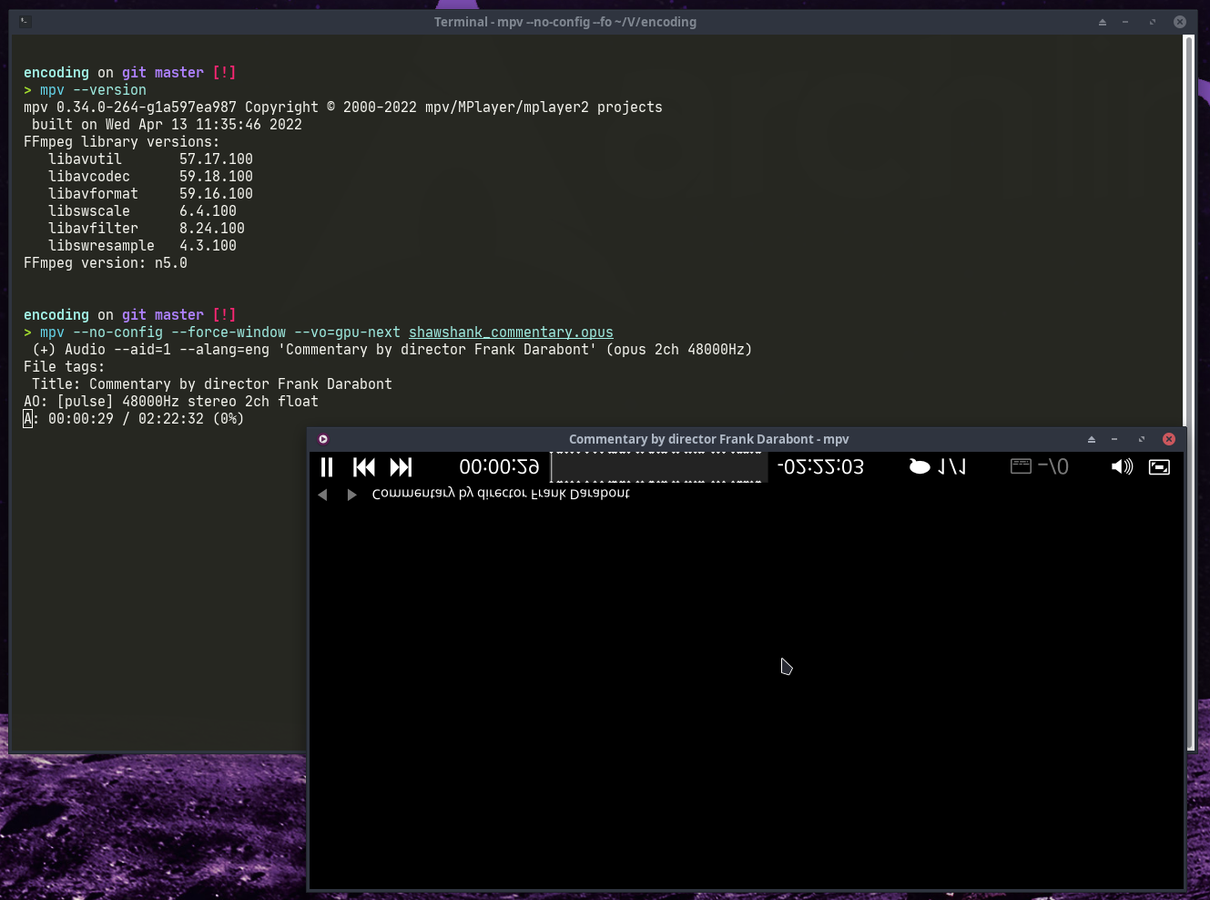 gpu-next: audio only files get 180° rotated video · Issue #10095 · mpv-player/mpv · GitHub