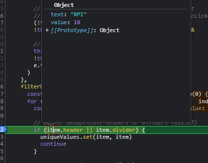 [Bug Report] Only first header is displayed in v-select when header property in item is combined ...