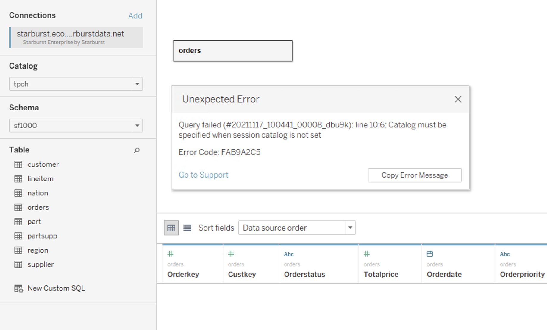 Bug Tableau Doesnt Open A New Jdbc Connection After Selecting Database And Schema · Issue