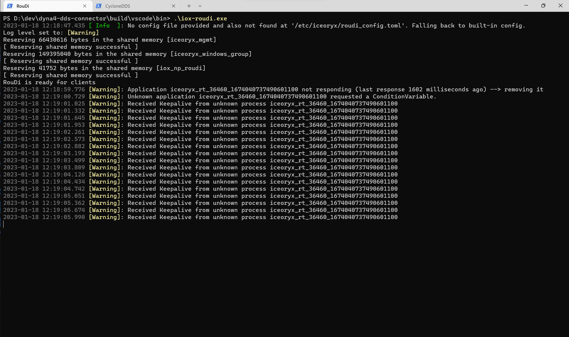 CycloneDDS+Iceoryx on Windows · Issue #1490 · eclipse-cyclonedds/cyclonedds · GitHub