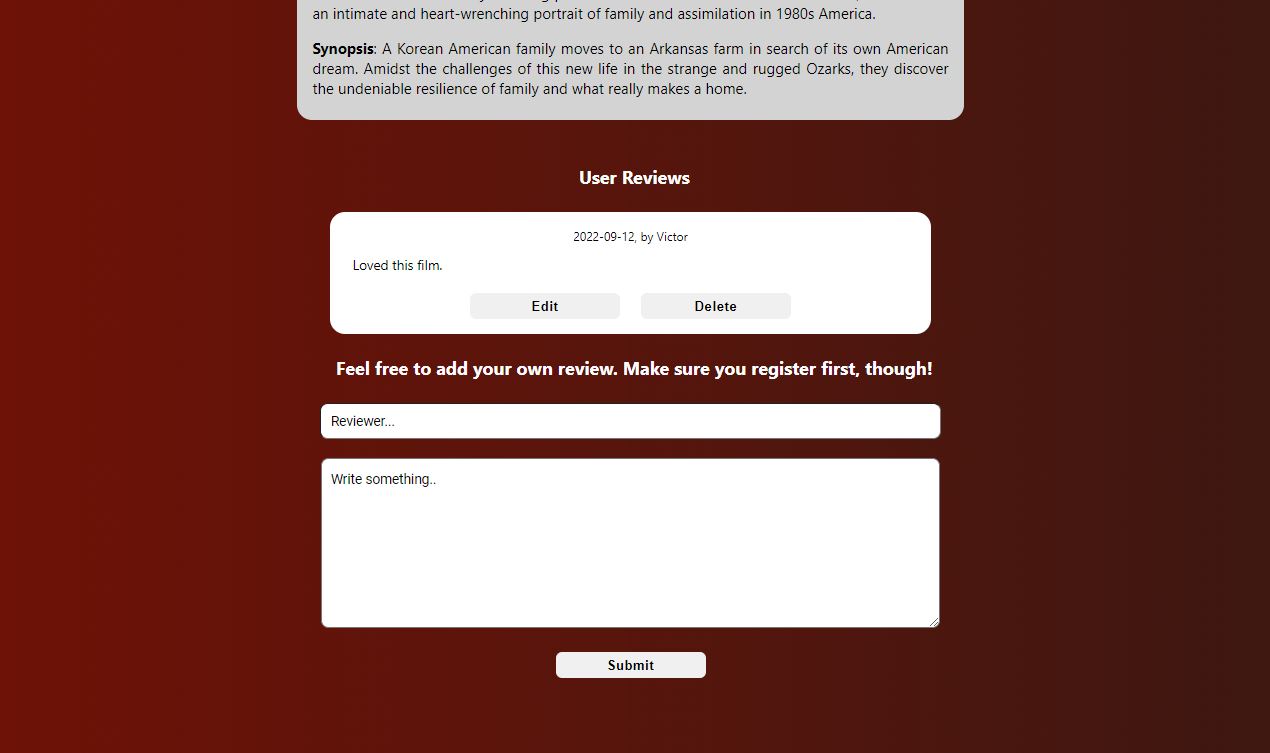 GitHub - victorzarour/indie-hub-app: Project #3 for Flatiron. Film app that allows users to ...